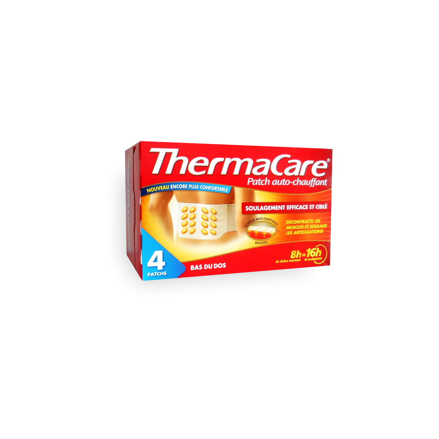 Thermacare patch auto-chauffant bas du dos - Boite 4 patchs
