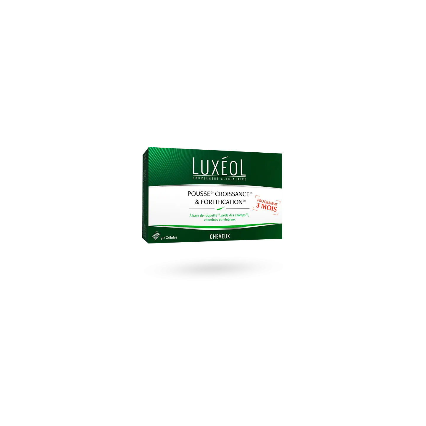 Luxéol Cheveux pousse, croissance et fortification 90 gélules