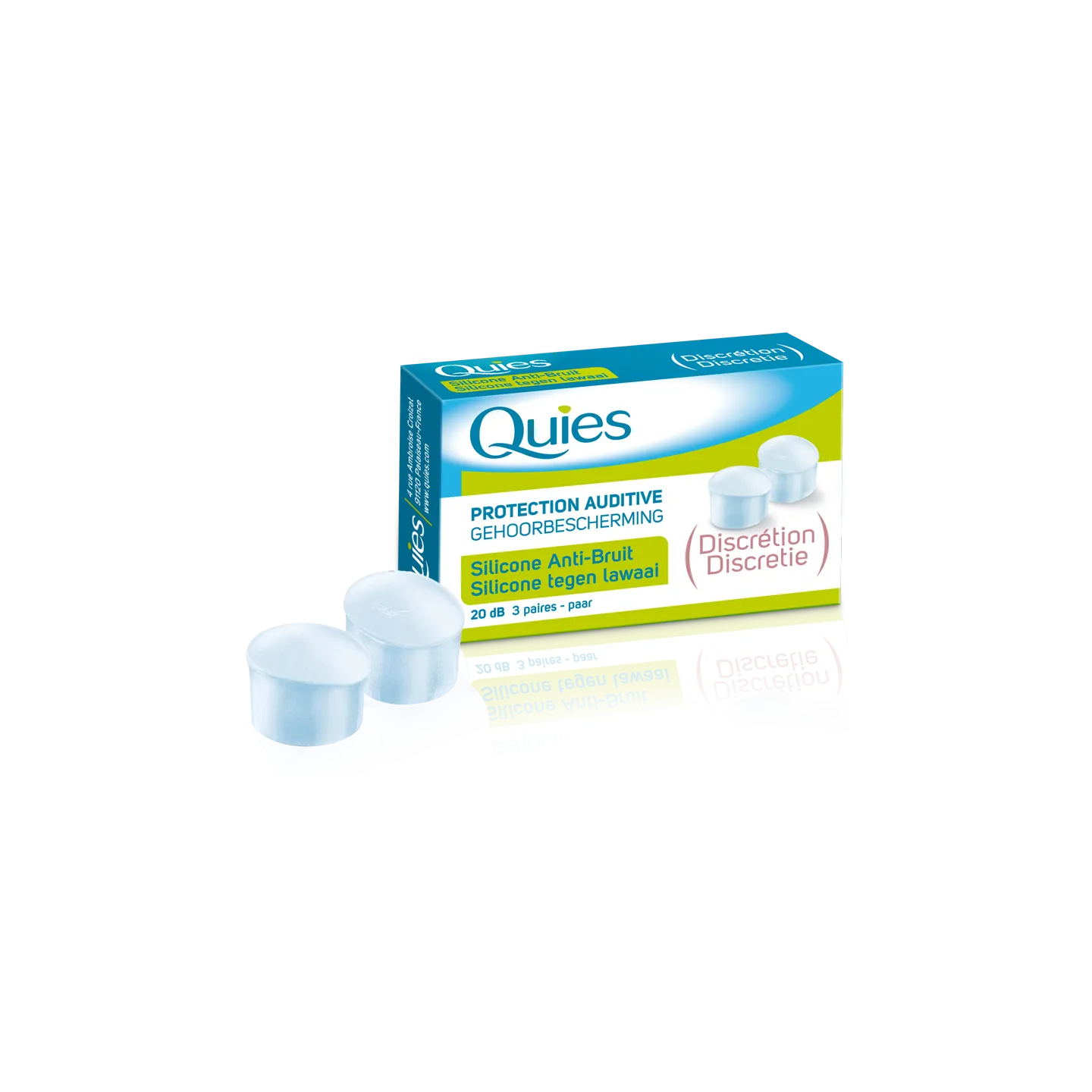 Boules Quies anti-bruit discrétion en silicone 3 paires de protection ...