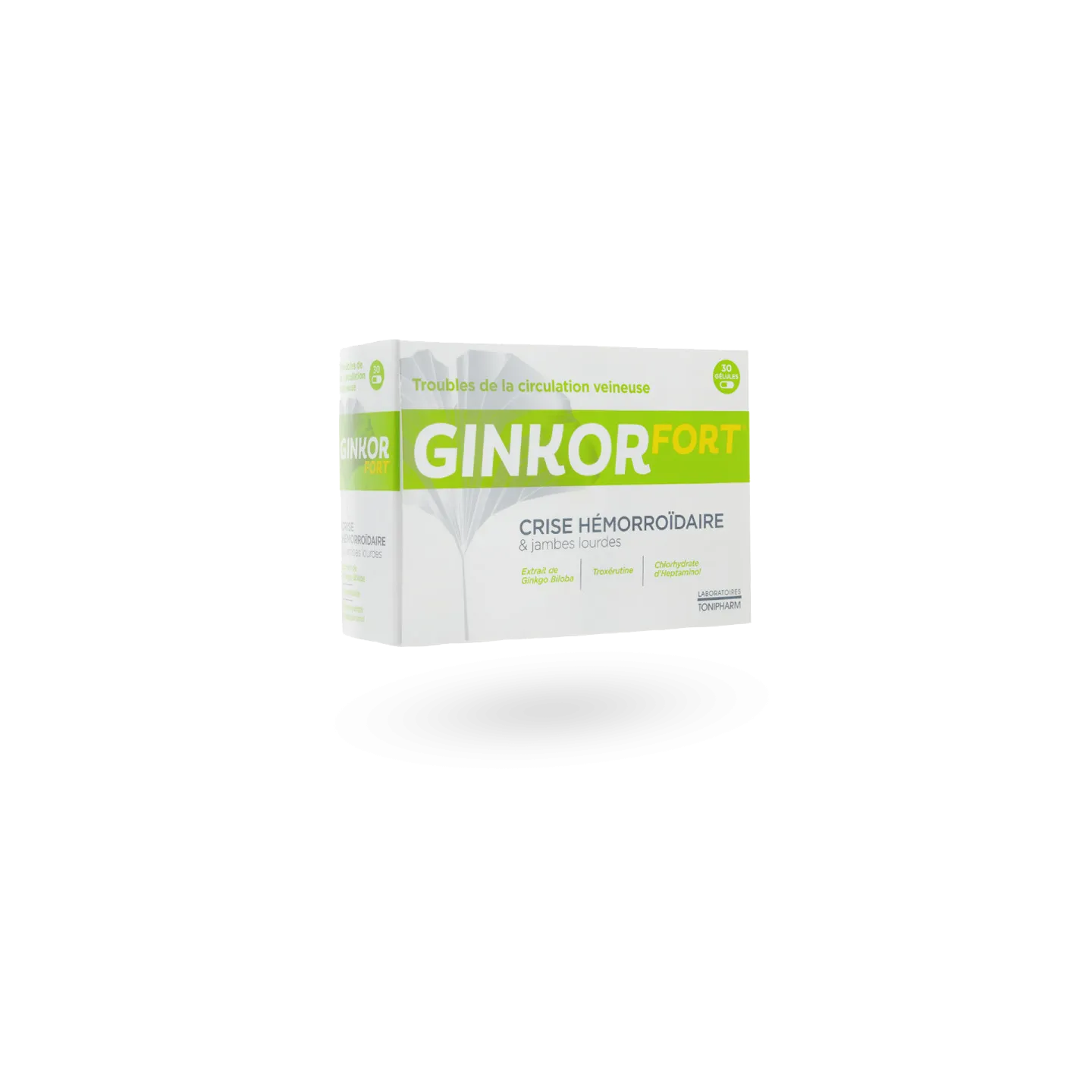 Ginkor Fort crise hémorroïdaire et jambes lourdes - 30 gélules