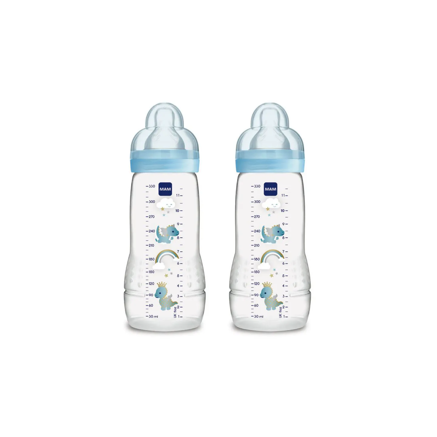 Biberon MAM 2ème âge Easy Active dès 4 mois débit 3 lot de 2 x 330 ml