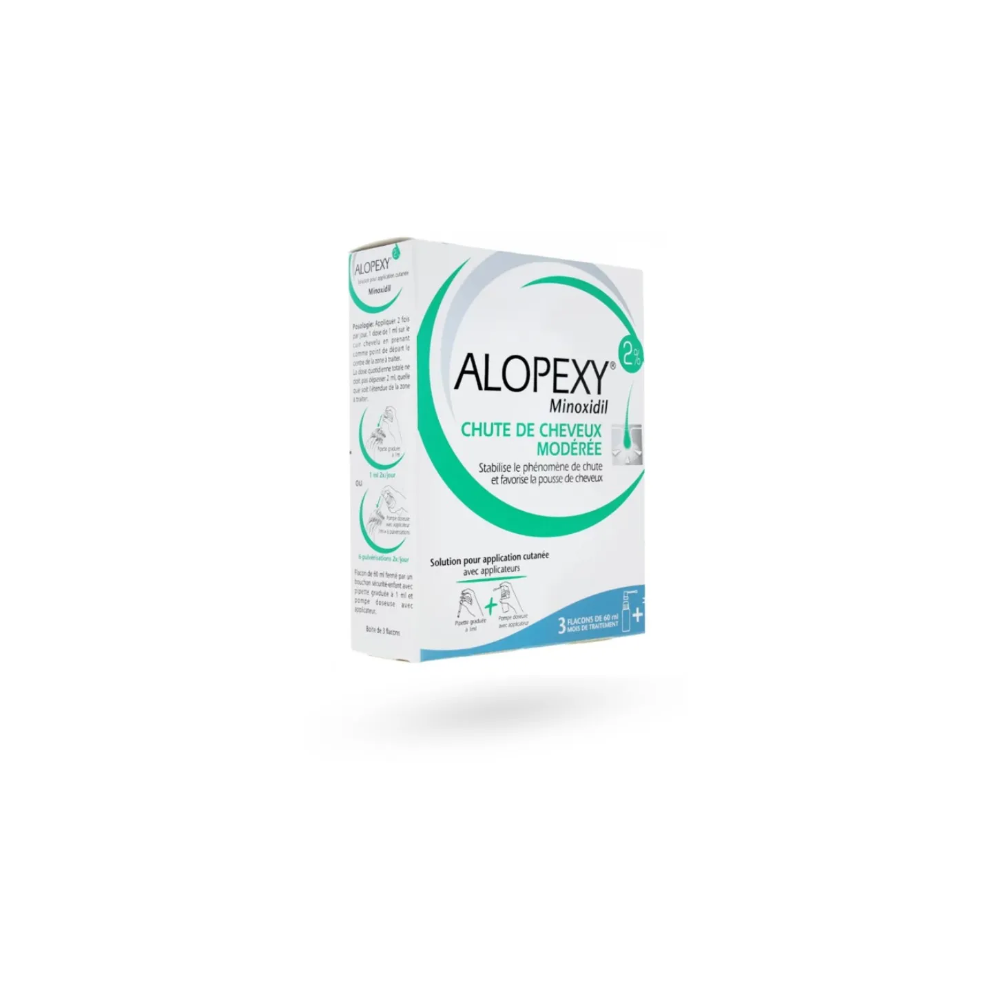 Alopexy 2% chute de cheveux spray 3x60 ml