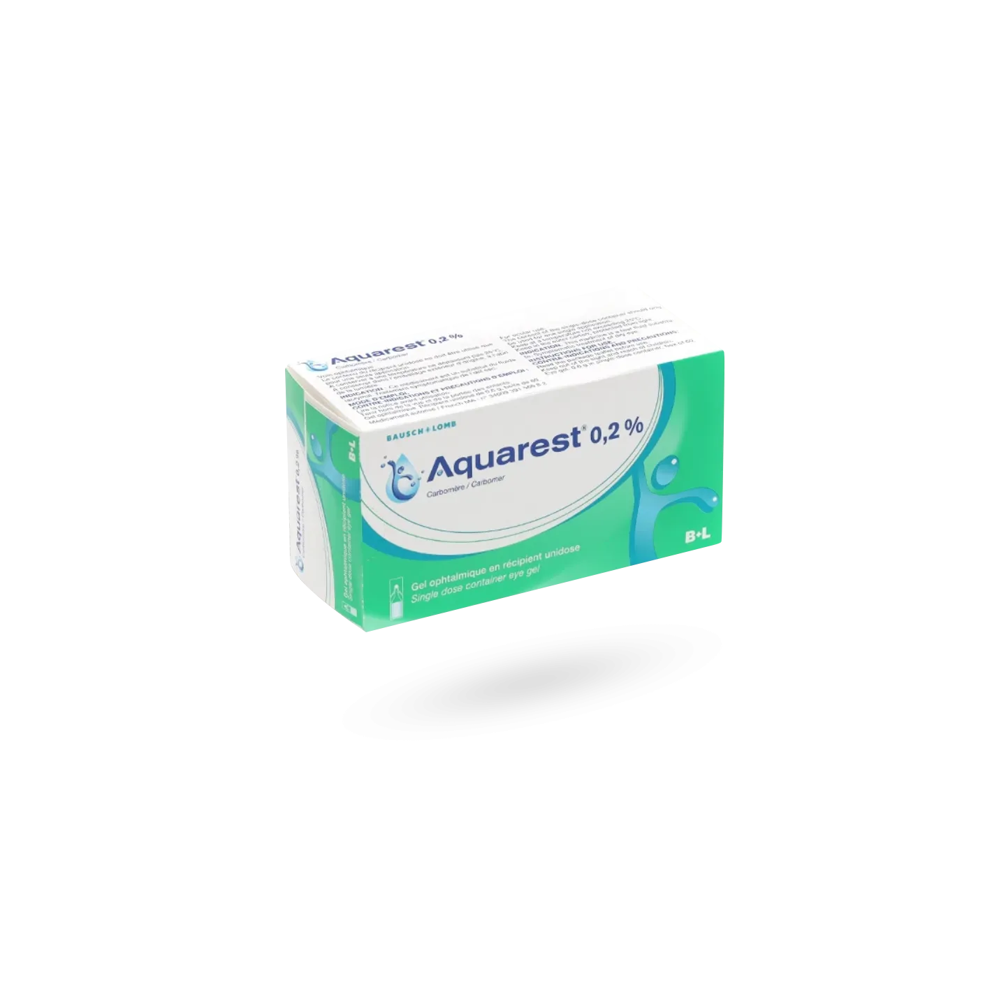 Aquarest 0,2 pour cent gel ophtalmique 60 unidoses