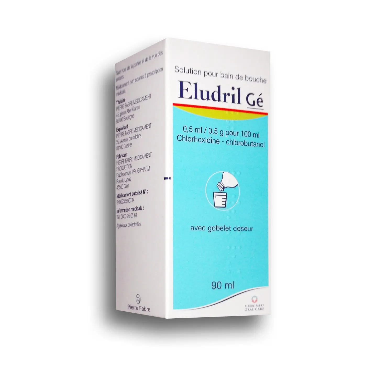 Eludril Gé bain de bouche flacon de 90 ml