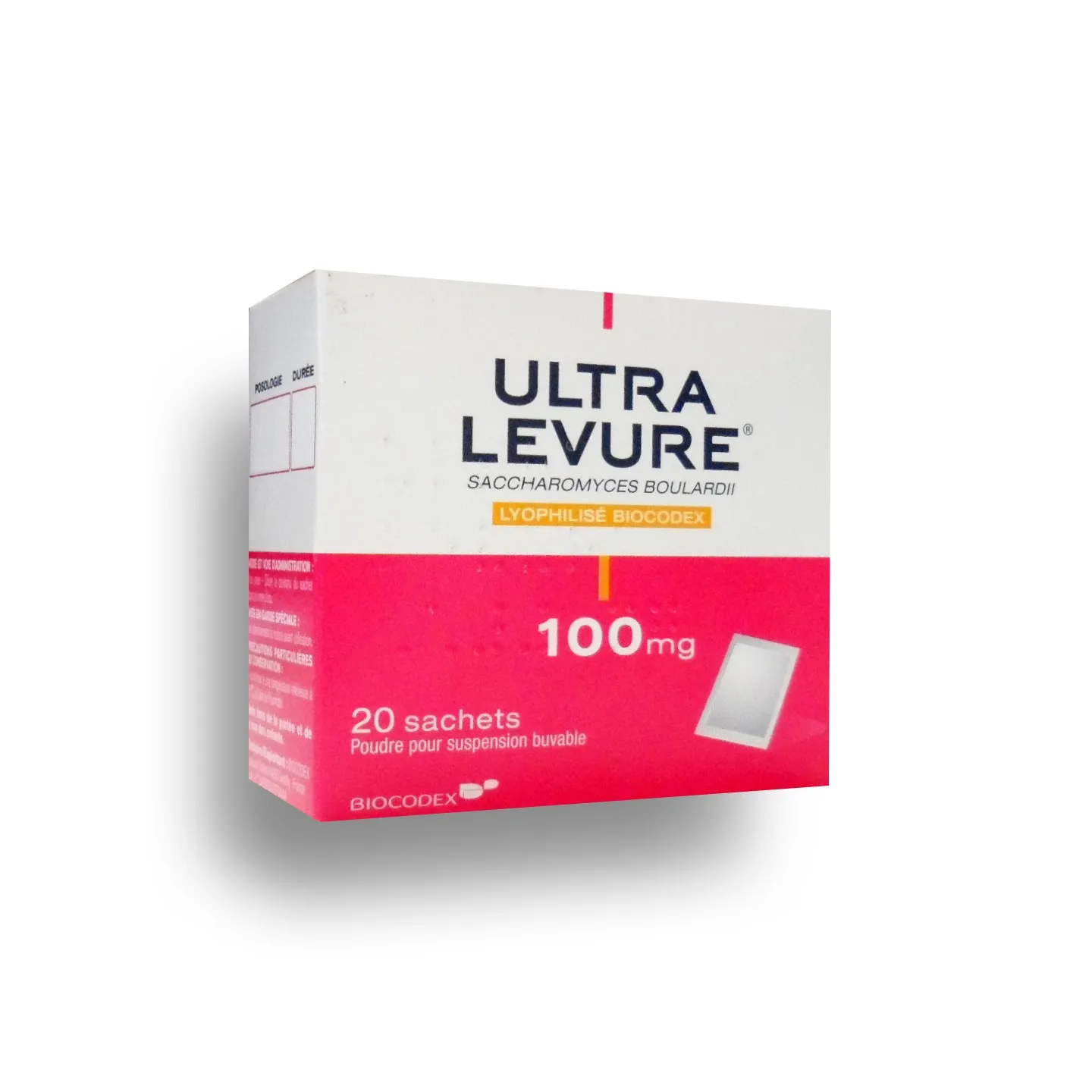 Ultra levure 100 mg boite de 20 sachets